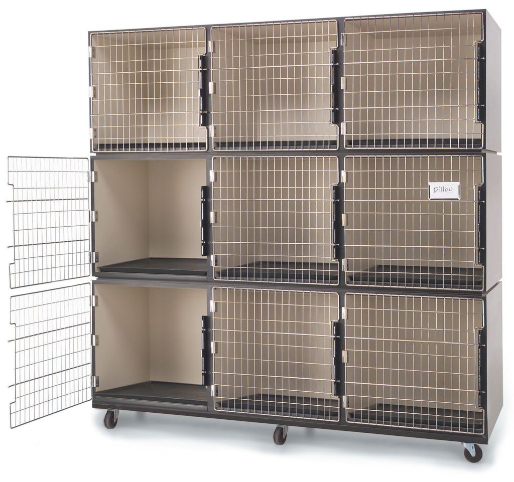 Veterinary cages, laminate cages